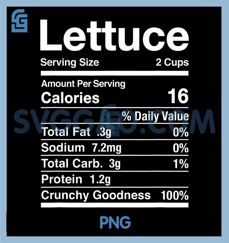 Lettuce PNG, Nutrition Facts Lettuce PNG