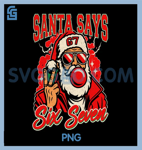67 Meme PNG, Six Seven Christmas PNG