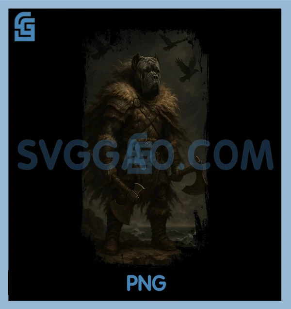 Cane Corso Viking PNG, Norse Warrior Dog PNG – SVGGAO