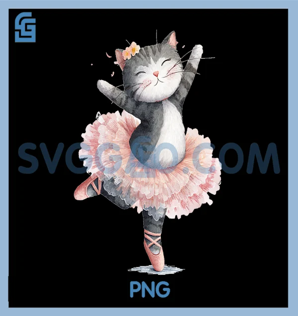 Dancing Tutu Cat PNG, Cat Dancing PNG – SVGGAO