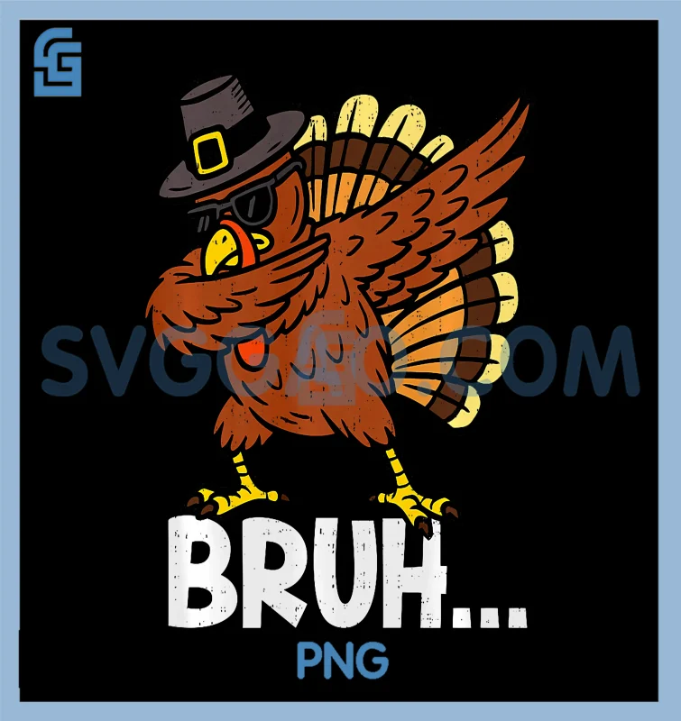 Funny Dabbing Turkey PNG, Dab Fall Thanksgiving PNG