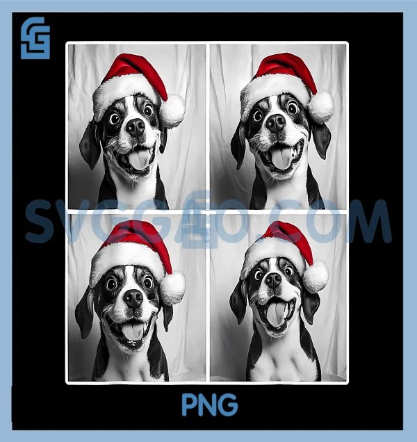 Funny Dog Selfie Christmas PNG, Selfie Xmas Dog Meme Beagle PNG