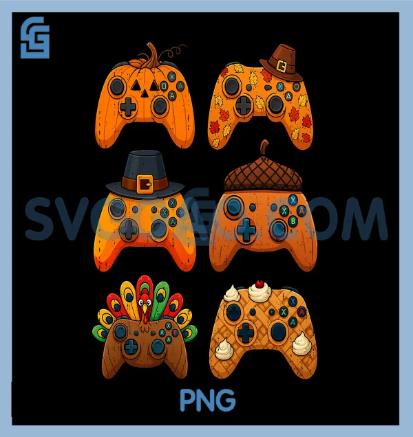 Gamer Turkey Fall Thanksgiving PNG, Video Game Gaming PNG – SVGGAO