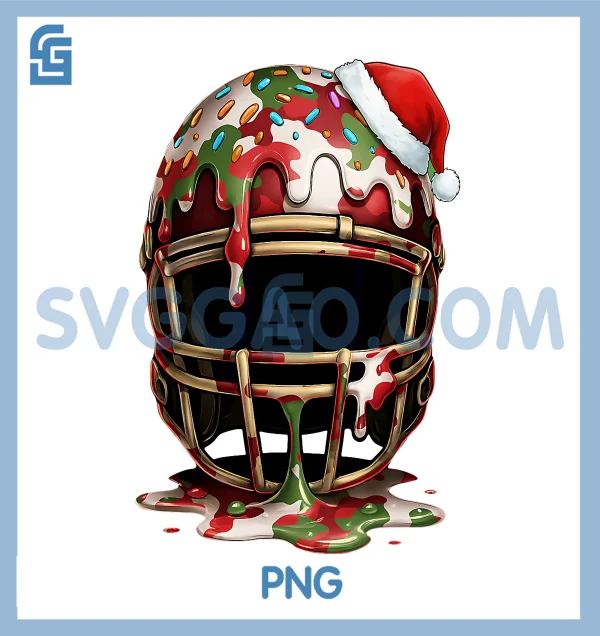 Christmas Football PNG, Drip Boys Ice Cream PNG, Drip Camo Santa Xmas PNG