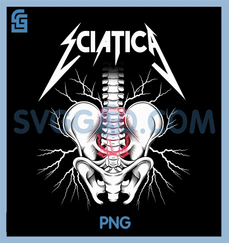 Sciatica Skeleton PNG, Funny Rock PNG