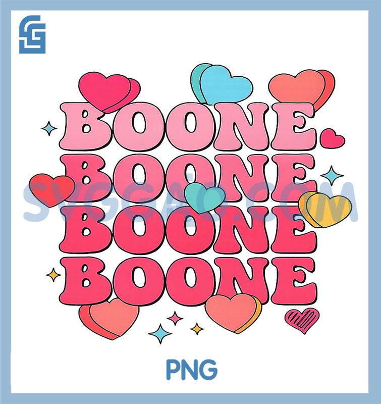 Retro Boone PNG, First Name Personalized Groovy 80's PNG