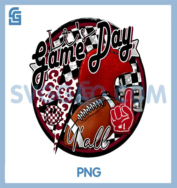 Its Game Day Yall PNG, Retro Football Season PNG, Team Spirit Maroon PNG