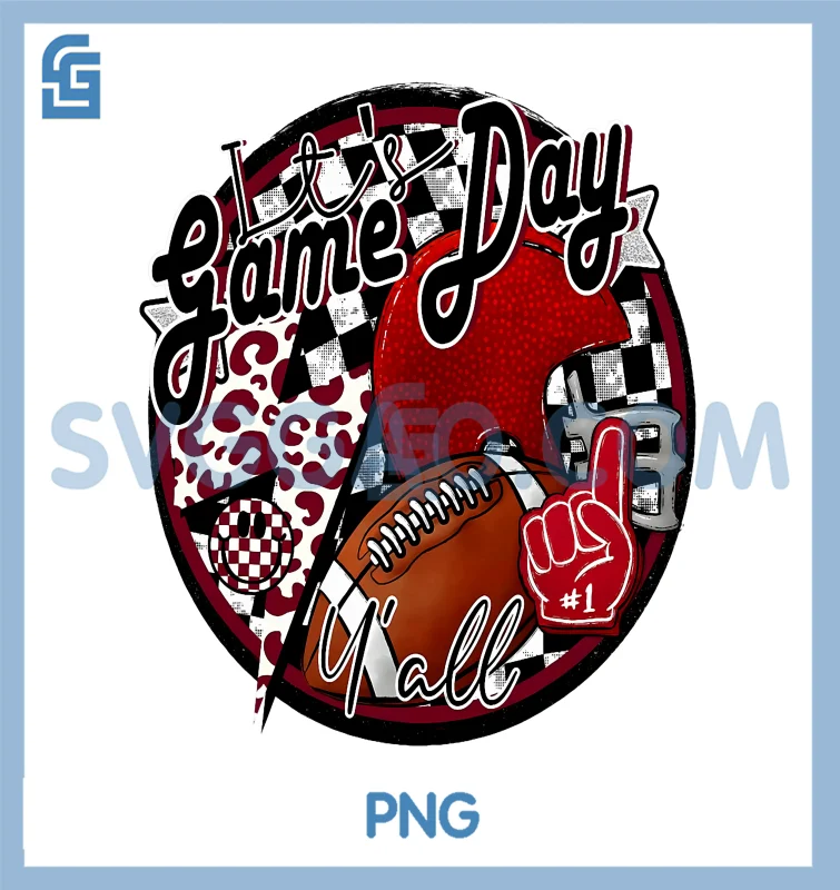 Its Game Day Yall PNG, Retro Football Season PNG, Team Spirit Maroon PNG