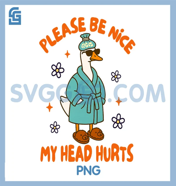 Migraine Headache Chronic Pain Silly Goose My Head Hurts T-Shirt copy