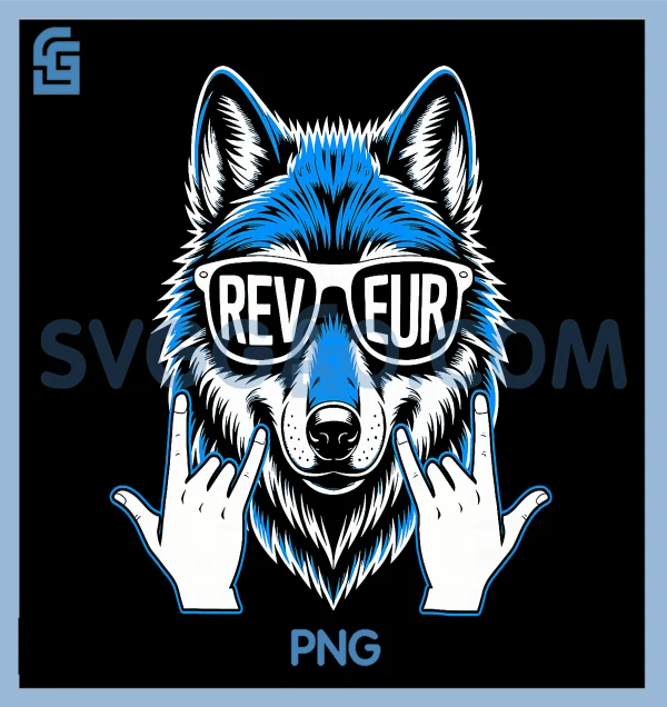 Retro Team Reveur House Blue PNG, Reveur House Of Dreamers Wolf PNG