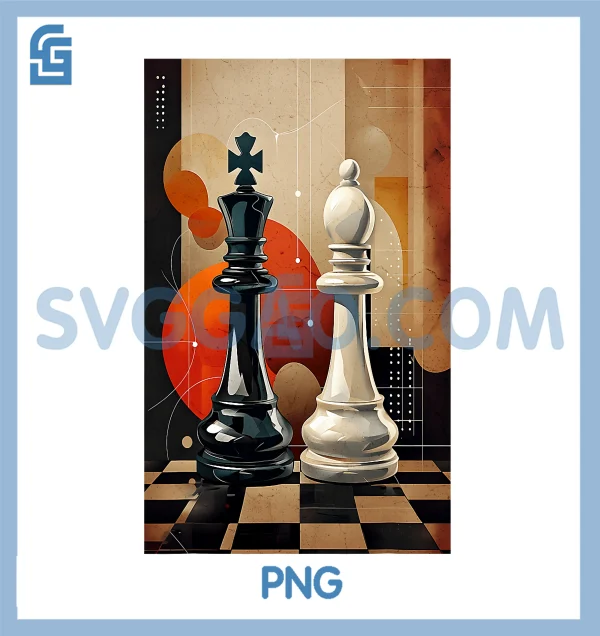 Abstract Chess King and Bishop PNG, Artistic Modern Board Game PNG – SVGGAO