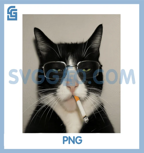 Funny Cat Smoking PNG, Cigarette Meme Funny Kitten PNG, Meme Smoking PNG