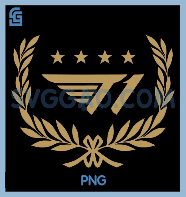 T1 Gold Laurel Logo SVG, Esports Champion Emblem SVG – SVGGAO