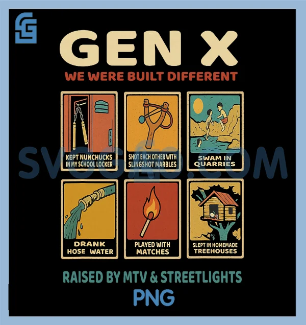 Generation X Funny PNG, Retro Nostalgia 70s 80s 90s PNG – SVGGAO