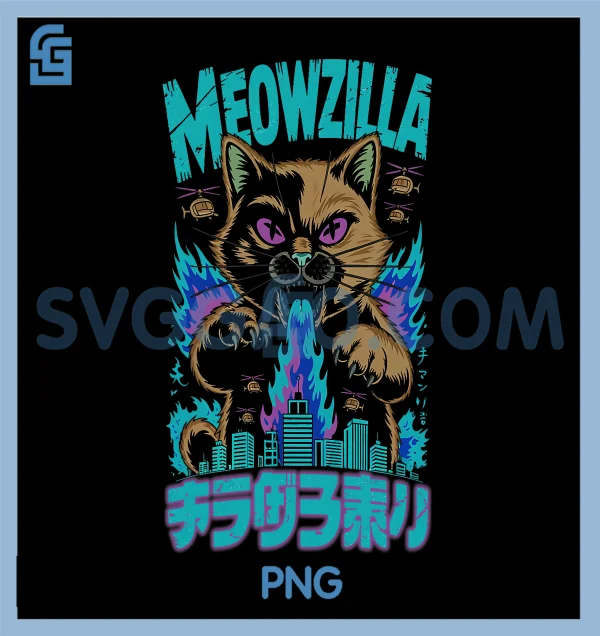 Meowzilla Cat Kaiju PNG, Cat Cute PNG – SVGGAO