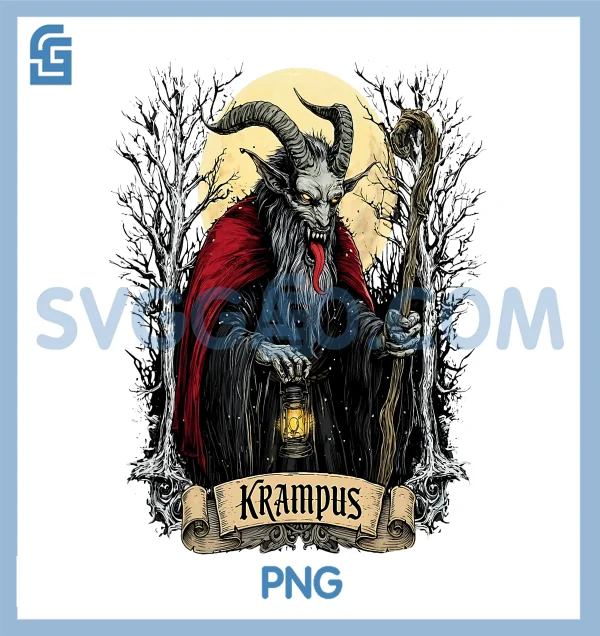 Merry Krampus Monster PNG, Christmas Horror Evil Xmas PNG – SVGGAO