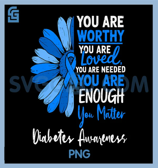 Motivational Type 1 PNG, Diabetes Awareness T1D Ribbon Blue PNG – SVGGAO