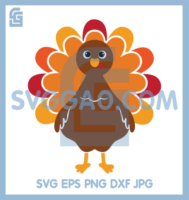 Cute Turkey SVG, Thanksgiving Turkey Clipart SVG – SVGGAO