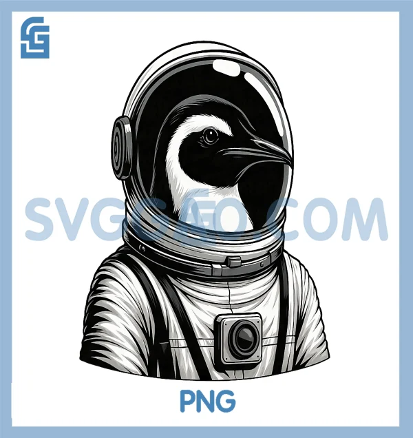 Proud Penguin PNG, Astronaut In Space Galaxy PNG