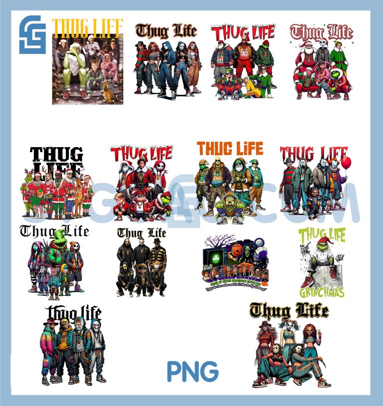 Christmas Thug Life PNG Bundle, Funny Gangsta Holiday Digital Design ...