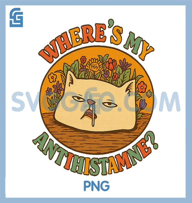 Wheres My Antihistamine PNG, Allergy Season Cat Hay Fever Meme PNG
