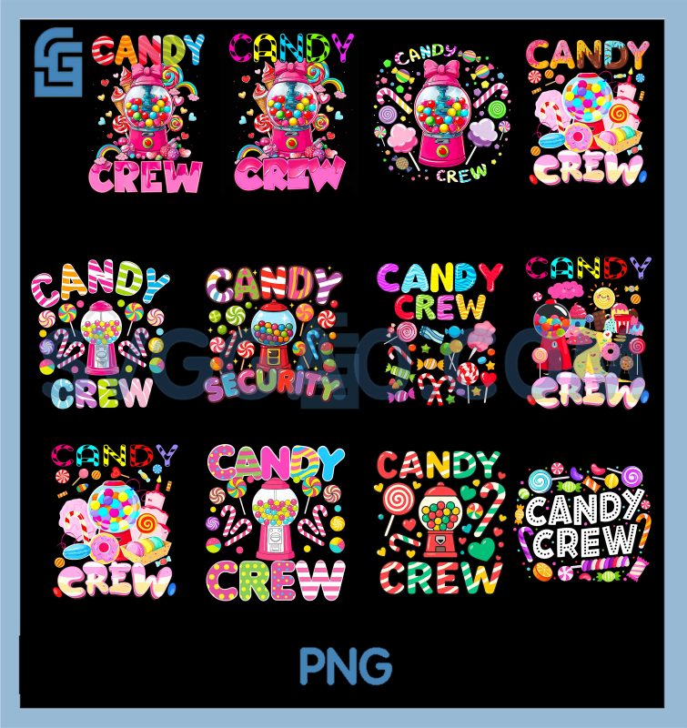 Candy Crew Candy PNG Bundle, Candy Land Bundle PNG