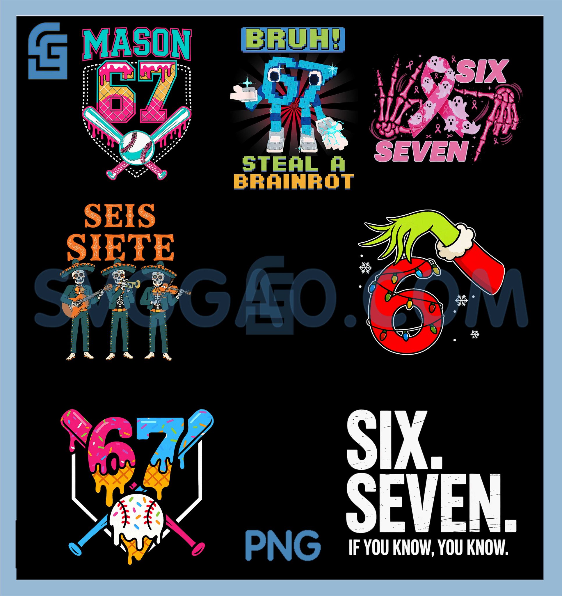 Funny Pixel Meme Bruh PNG Bundle, 67 Steal a Brainrot Bundle PNG – SVGGAO