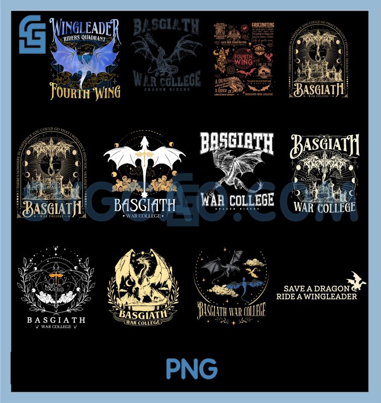 Basgiath War College PNG Bundle, Fourth Wing Dragon Rider Wingleader ...
