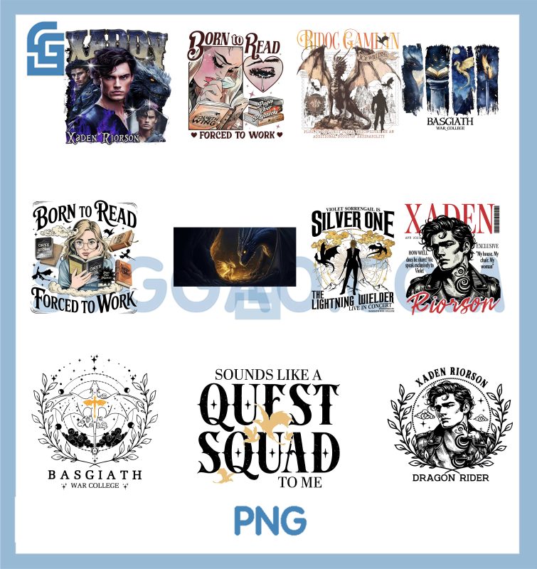 Xaden Riorson Dragon Rider PNG Bundle, Fourth Wing Character Artwork ...