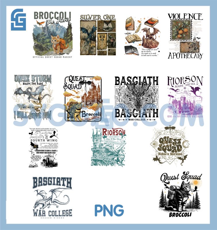 Riorson House Aretia PNG Bundle, Fourth Wing Book Art Bundle, Fantasy ...