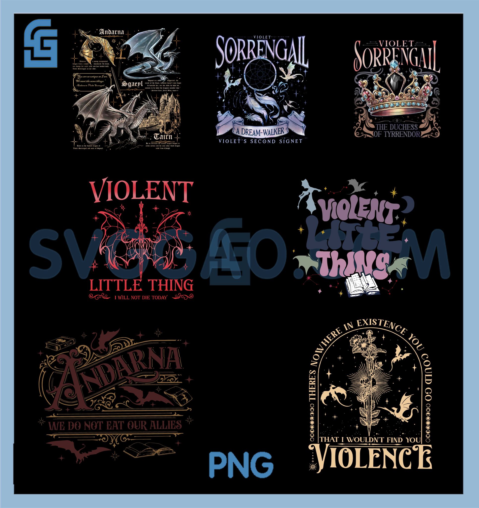 Sorrengail Duchess PNG Bundle, Fourth Wing Fantasy Book Art Pack Bundle ...
