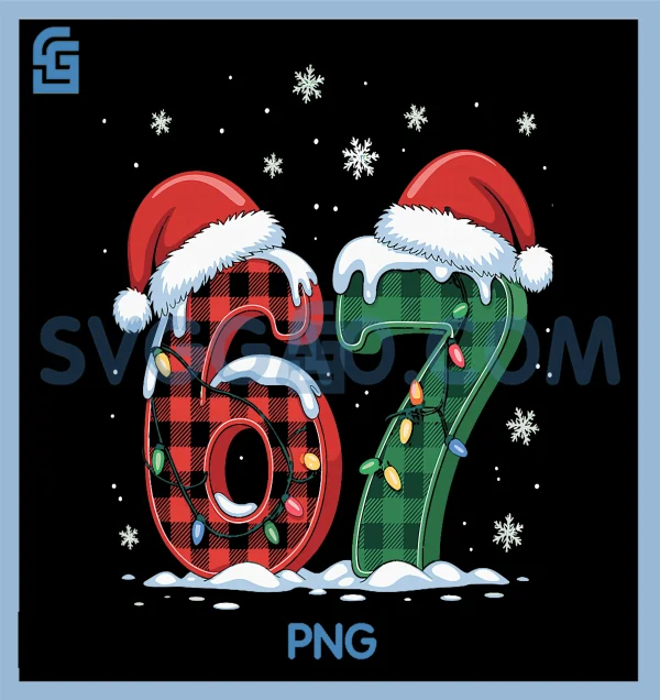 Xmas Holiday Number 67 PNG, 67 Christmas PNG – SVGGAO