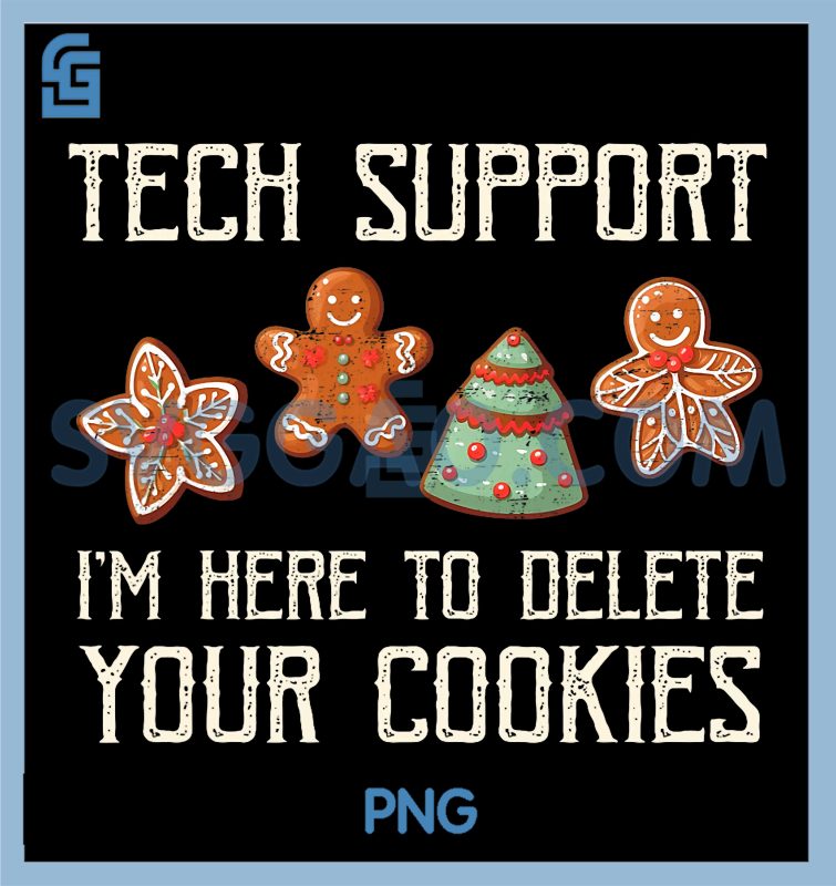Christmas Tech Support PNG, Here to Delete Cookies Xmas PNG – SVGGAO