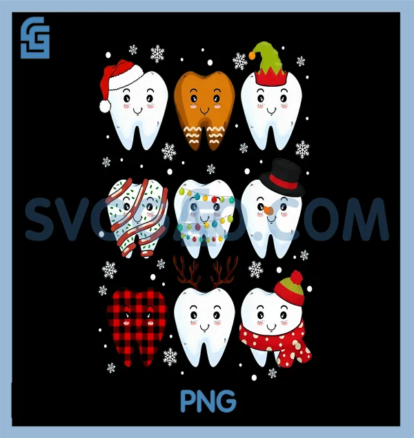 Christmas Teeth PNG, Dental Dentist Xmas PNG