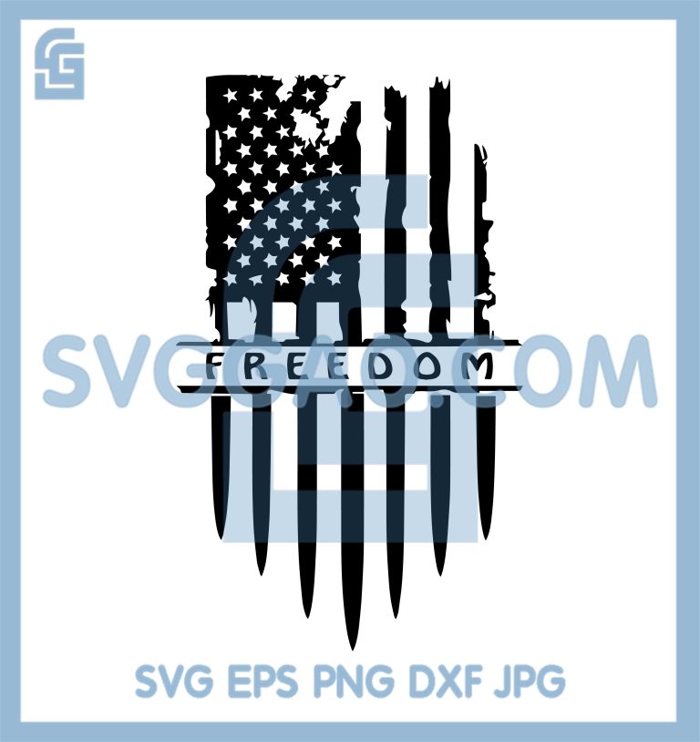 Freedom American Flag SVG, Distressed USA Flag Cut File SVG – SVGGAO