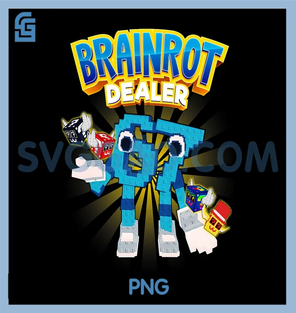 Funny Brainrot Dealer PNG, 67 Six Seven PNG – SVGGAO