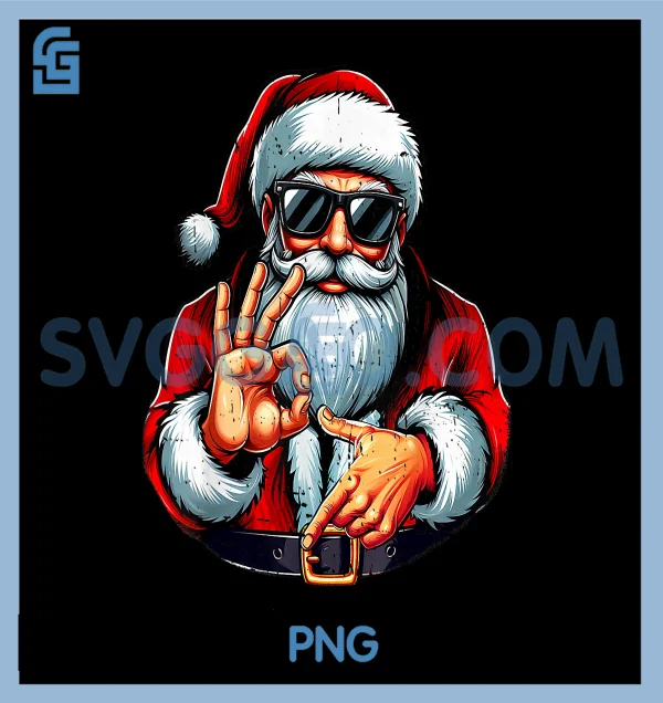 Funny Six Seven PNG, 6 7 Meme Santa Christmas PNG – SVGGAO