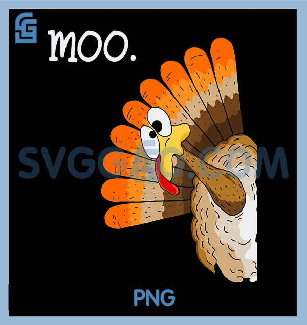turkey moo PNG, funny thanksgiving PNG – SVGGAO