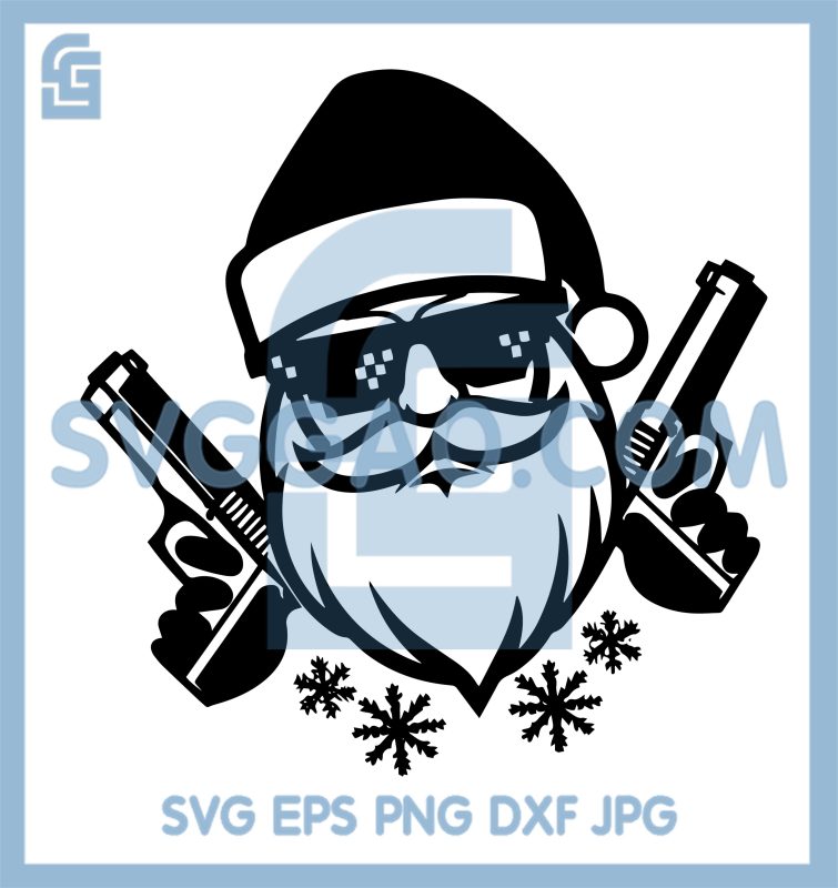Gangster Santa SVG, Thug Life Christmas SVG