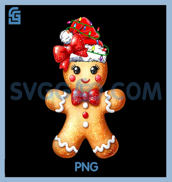 Gingerbread Santa PNG, Merry Christmas PNG – SVGGAO