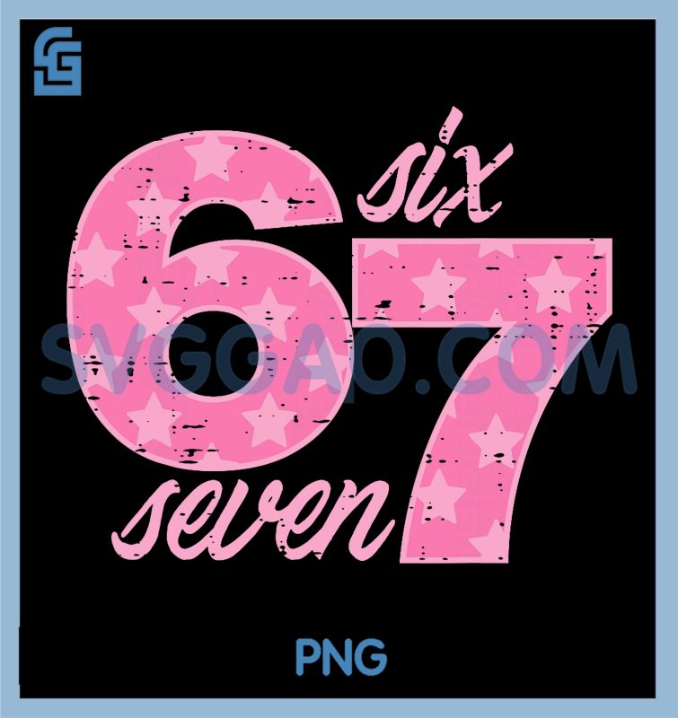 Six Seven 67 Meme PNG, Funny Meme 6 7 PNG