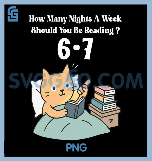 Funny Cat Reading 6-7 Teacher Meme PNG, Cute Book Lover Classroom Humor PNG