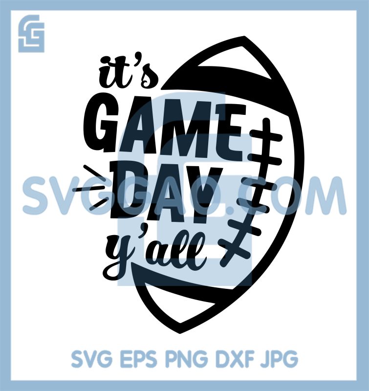 Its Game Day Yall Football SVG, Cute Football Heart Design SVG – SVGGAO