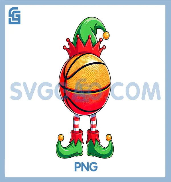 Basketball Elf Christmas PNG, Funny Xmas Elf PNG, Basketball Lover PNG ...