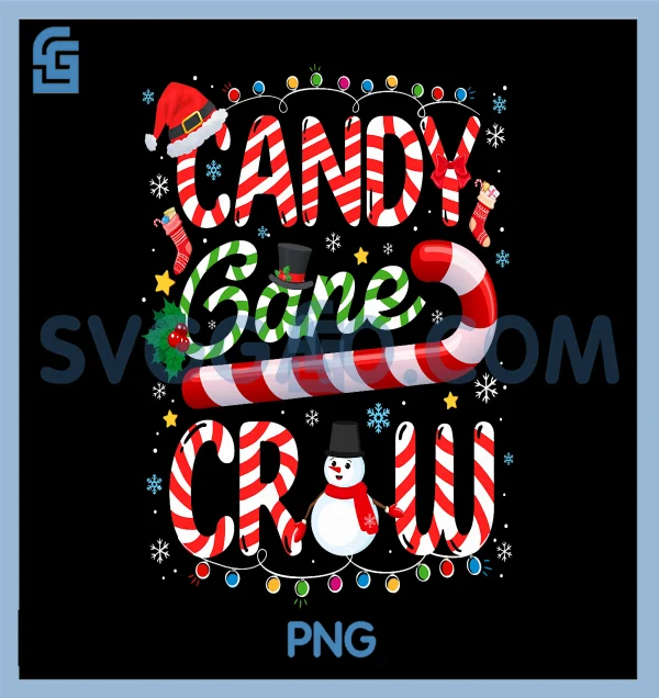 Candy Cane Crew PNG, Christmas Funny PNG