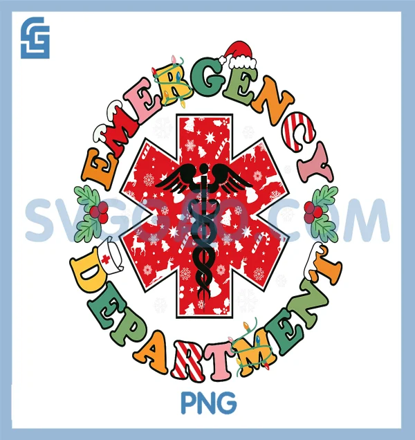 Emergency Department PNG, Christmas ER Nurse Santa PNG