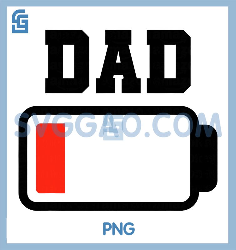 Dad Low Battery Drained PNG, Matching Family Battery PNG, Tired Dad PNG ...