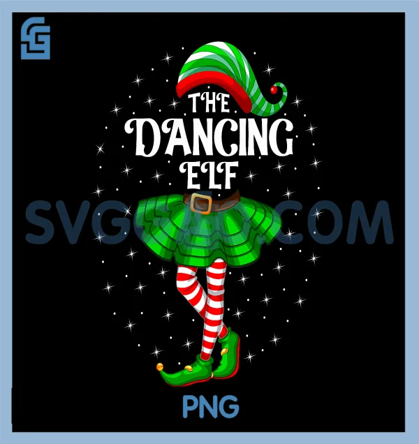Dancing Elf PNG, Christmas Family Matching PNG, Xmas Dance PNG