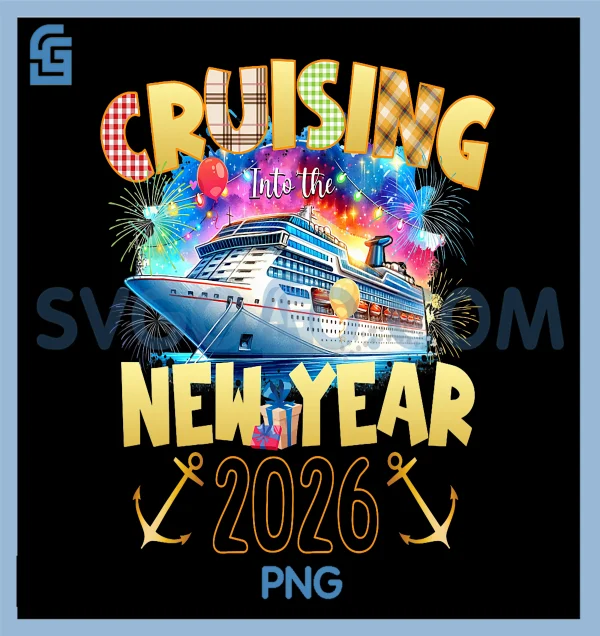 Cruising Into The New Year 2026 NYE Party PNG, Family Holiday PNG – SVGGAO
