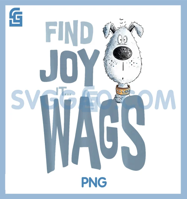 Find Joy It Wags PNG, Funny Dog Lover Cartoon Design PNG – SVGGAO